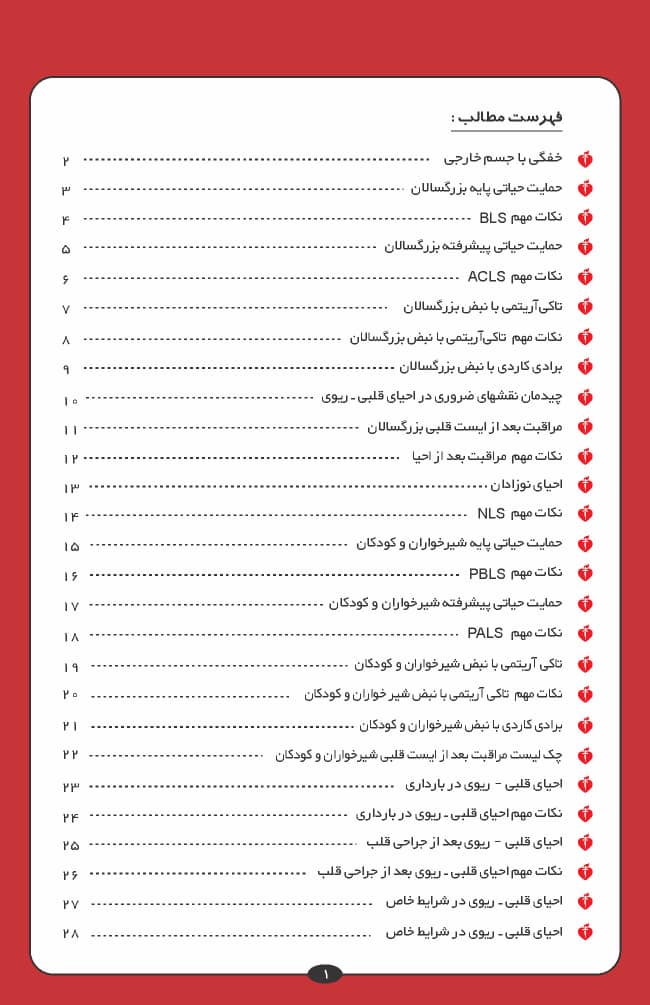 کتاب راهنمای جیبی احیای قلبی-ریوی (CPR) بر اساس گایدلاین سال ۲۰۲۵ انجمن ...